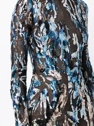 SAIID KOBEISY Bead Embellishment Tulle Dress