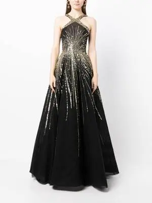 SAIID KOBEISY Sequin-embellished Gown