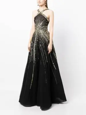 SAIID KOBEISY Sequin-embellished Gown