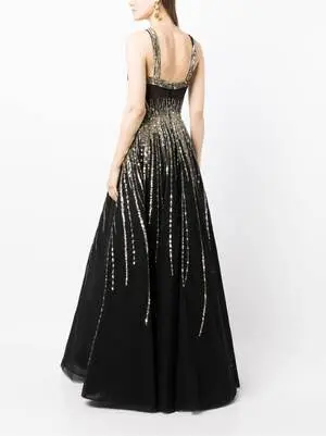 SAIID KOBEISY Sequin-embellished Gown