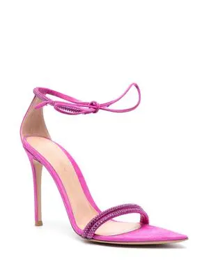 GIANVITO ROSSI Montecarlo 115mm Crystal-embellished Sandals - Pink