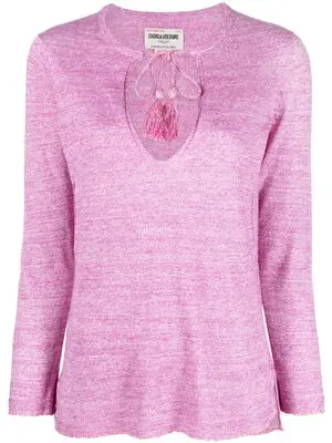 Zadig&Voltaire Amber Mélange-effect Knitted Top