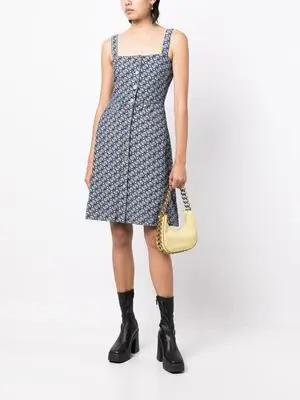 Stella McCartney Jacquard-logo Denim Dress