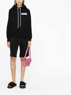 Palm Angels Graphic-print Hoodie - Black