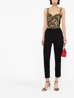 Dolce & Gabbana Cropped Straight-leg Trousers - Black