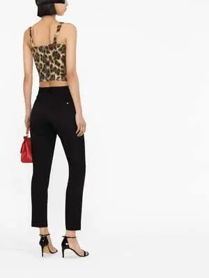 Dolce & Gabbana Cropped Straight-leg Trousers - Black