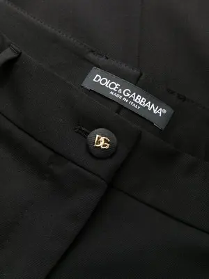 Dolce & Gabbana Cropped Straight-leg Trousers - Black