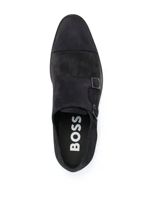 BOSS Double-buckle Suede Shoes