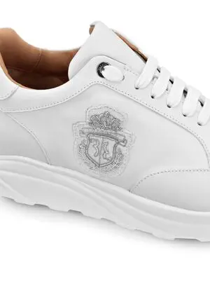 BILLIONAIRE Embroidered Logo Low-top Sneakers - Black