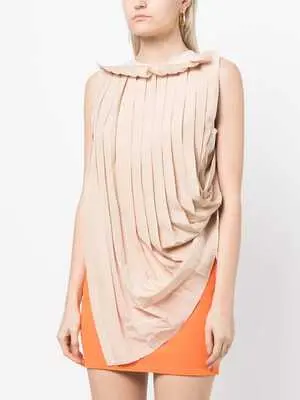 Maticevski Asymmetric Pleated Top