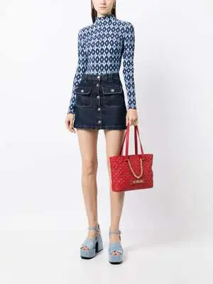 Moschino Chain-link Faux-leather Tote