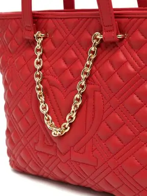 Moschino Chain-link Faux-leather Tote
