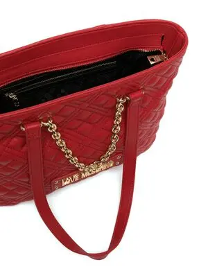 Moschino Chain-link Faux-leather Tote