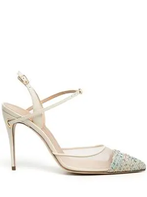 Jennifer Chamandi Vittorio 105mm Tweed Pumps