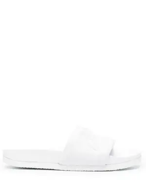 AMBUSH Quilted-logo Leather Slides - White