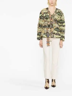 Ulla Johnson Lakshmi Graphic-print Belted Jacket
