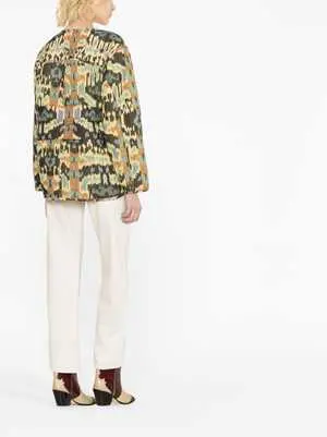 Ulla Johnson Lakshmi Graphic-print Belted Jacket
