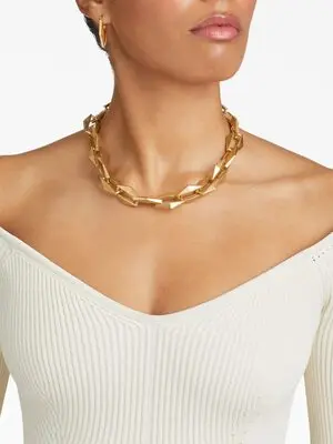 JIMMY CHOO Diamond Chain-link Necklace - Gold
