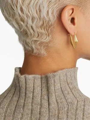 JIMMY CHOO Engraved-logo Earrings - Gold