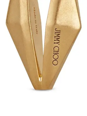 JIMMY CHOO Engraved-logo Earrings - Gold