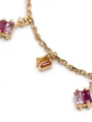 SUZANNE KALAN 18kt Rose Sapphire And Diamond Dangle Necklace