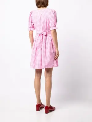 Batsheva Gingham Check-pattern Cotton Dress