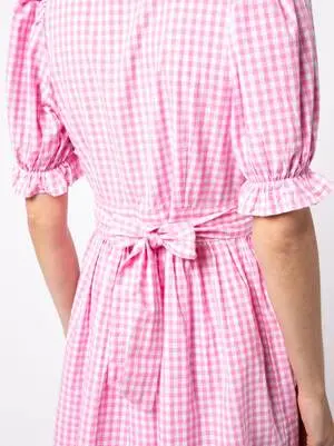 Batsheva Gingham Check-pattern Cotton Dress
