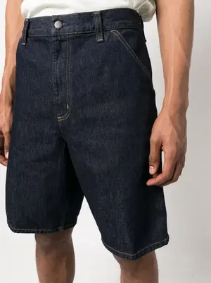 Carhartt Work In Progress Logo-patch Cargo Denim Shorts - Blue