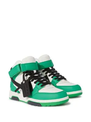 Off-White Out Of Office High-top Sneakers - Green