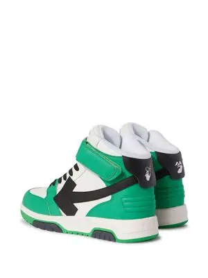 Off-White Out Of Office High-top Sneakers - Green