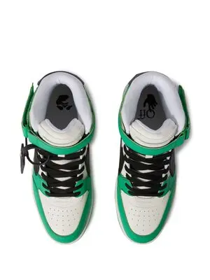 Off-White Out Of Office High-top Sneakers - Green