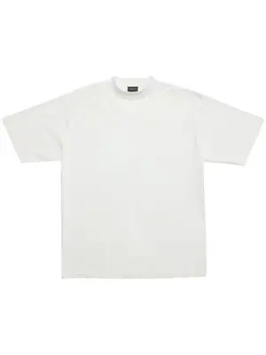 Balenciaga Embroidered-logo Cotton T-shirt - White