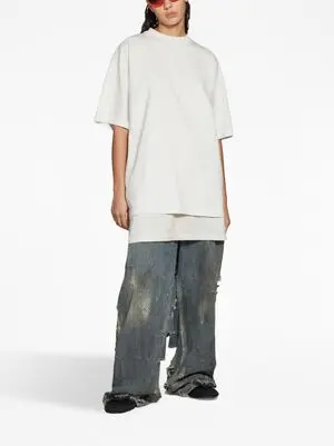 Balenciaga Embroidered-logo Cotton T-shirt