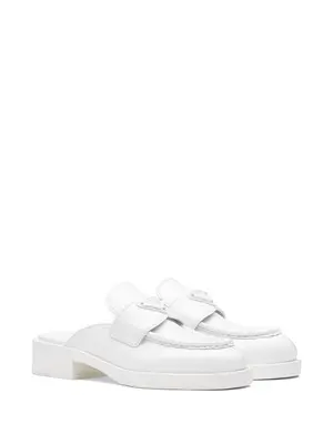 Prada Brushed Leather Slip-on Mules
