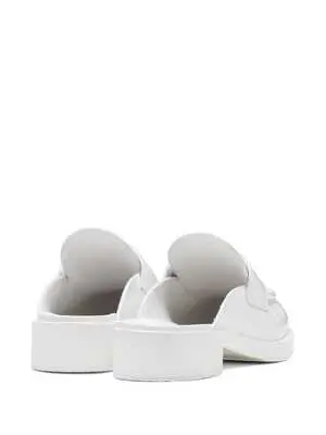 Prada Brushed Leather Slip-on Mules
