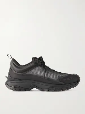 Moncler Mesh And Rubber Sneakers - Black