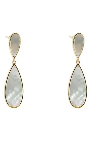 Argento Vivo Mother-of-pearl Drop Earrings - Gold