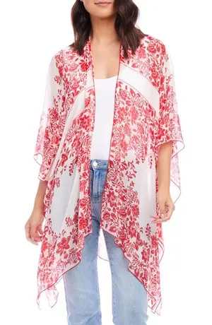 Karen Kane Floral Open Front Jacket