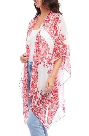 Karen Kane Floral Open Front Jacket