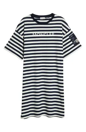 Moncler Stripe Cotton Jersey T-shirt Dress