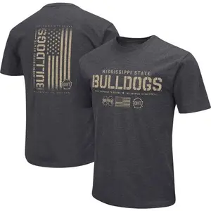 COLOSSEUM Mississippi State Bulldogs Big & Tall Oht Military Appreciation Playbook T-shirt - Heather Black