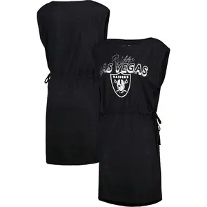 G-III 4HER BY CARL BANKS Las Vegas Raiders G.o.a.t. Swimsuit Cover-up - Black
