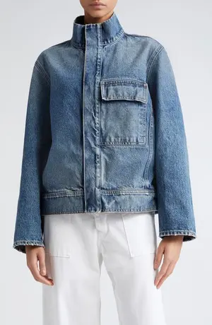 NILI LOTAN Marilou Denim Jacket Ocean Wash