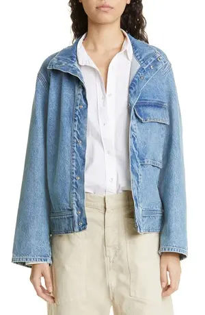 NILI LOTAN Marilou Denim Jacket Summer Wash