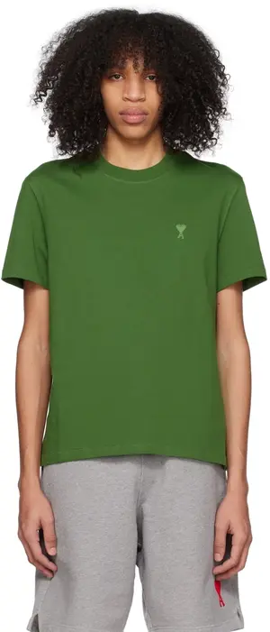 AMI Paris AMI Paris Green Ami De Cœur T-Shirt - Evergreen/311