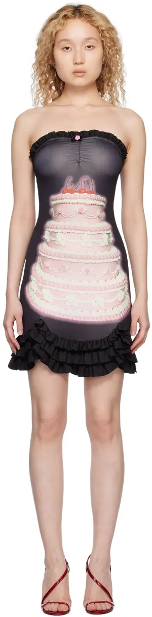Nodress Birthday Cake Minidress In Black - 30% Off | Editorialist