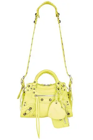 Balenciaga Xs Neo Cagole Bag In Yellow