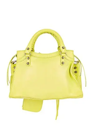 Balenciaga Xs Neo Cagole Bag In Yellow In Lime - 35% Off