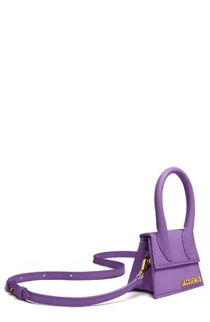 Jacquemus Le Chiquito Mini Leather Top Handle Bag Purple