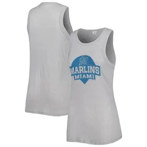SOFT AS A GRAPE Miami Marlins Tri-blend Tank Top